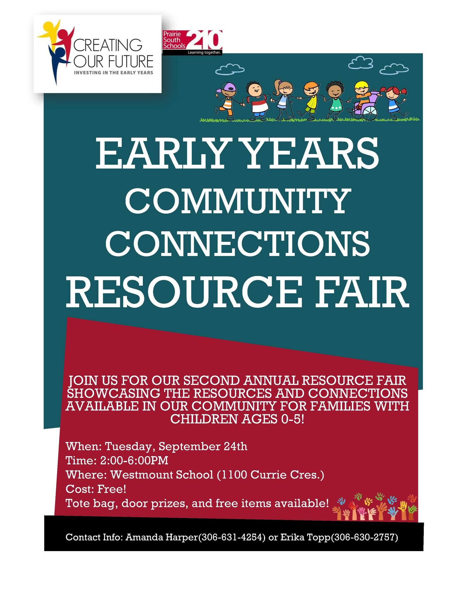 Early Years Community Connections Resource Fair – Westmount Elementary ...